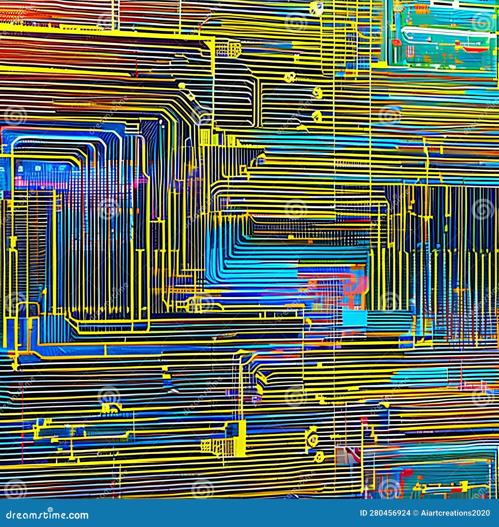 A Digital Glitch Effect Overlaying a Circuit Board Pattern, Symbolizing ...