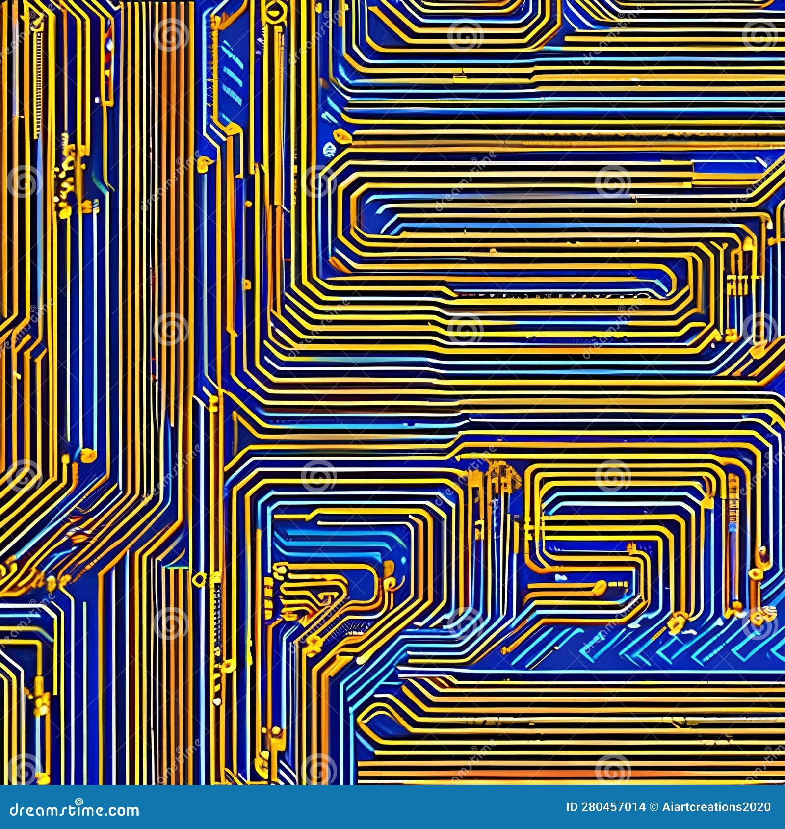 A Digital Glitch Effect Overlaying a Circuit Board Pattern, Symbolizing ...