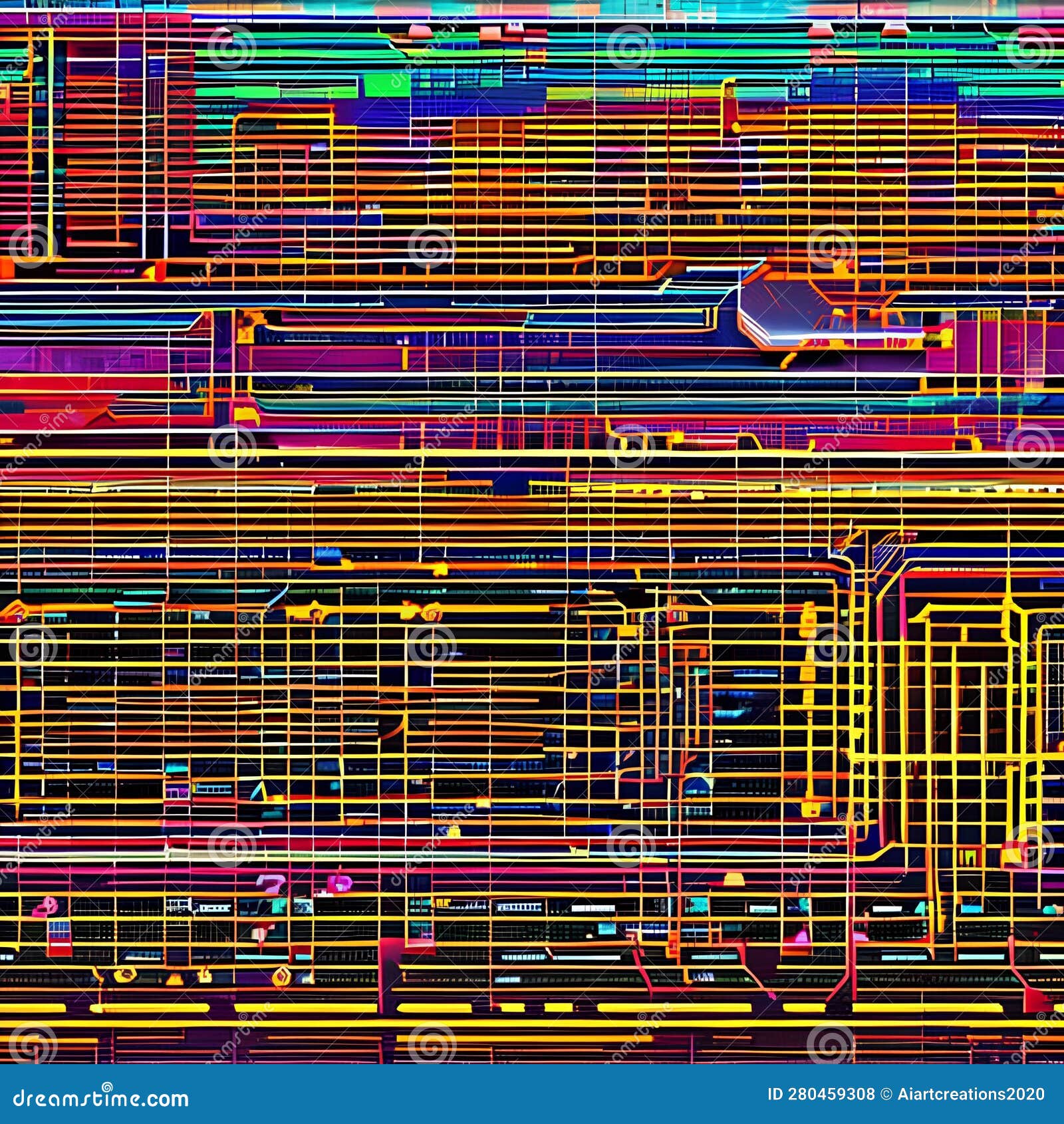 A Digital Glitch Effect Overlaying a Circuit Board Pattern, Symbolizing ...