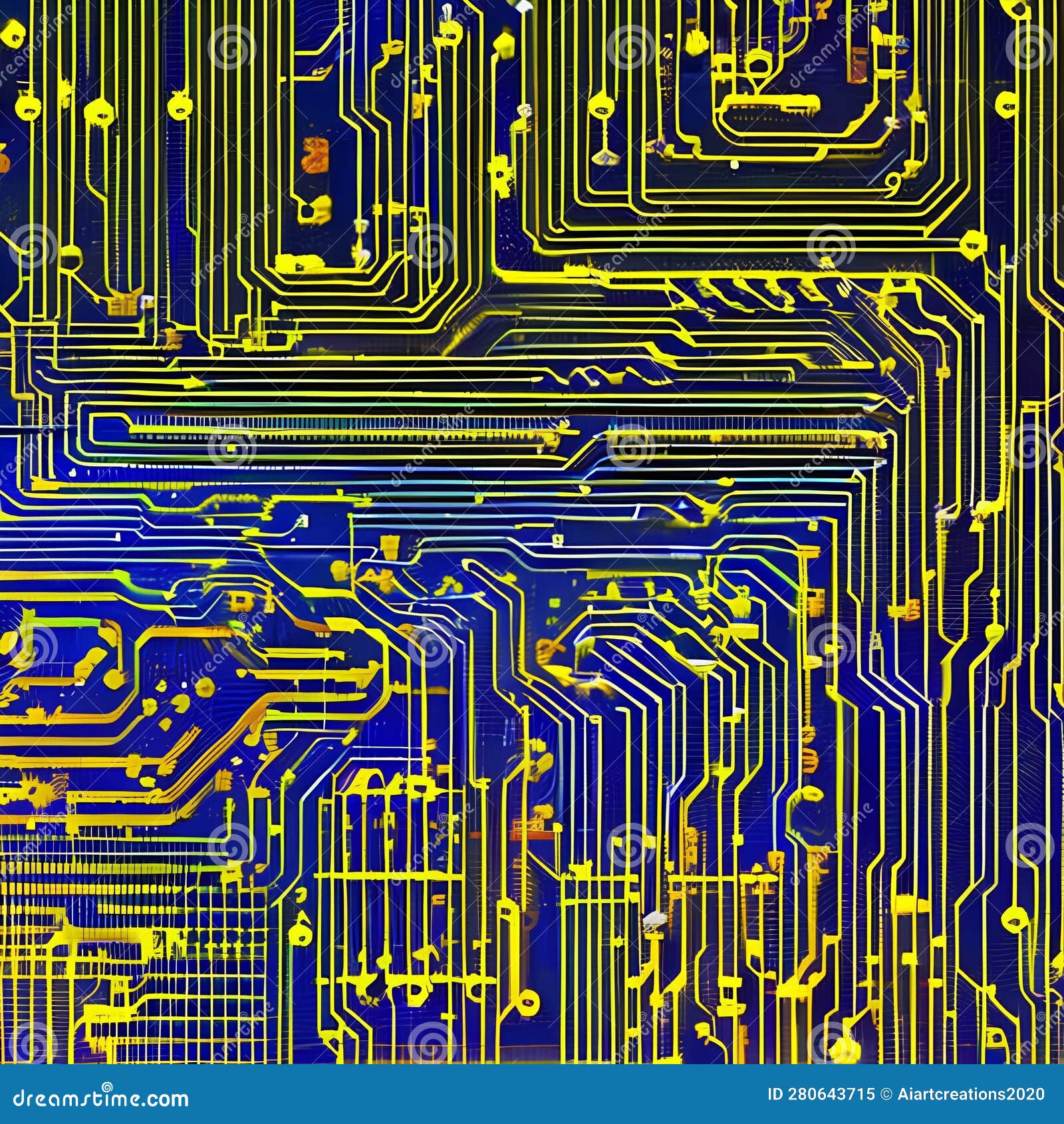 A Digital Glitch Effect Overlaying a Circuit Board Pattern, Symbolizing ...