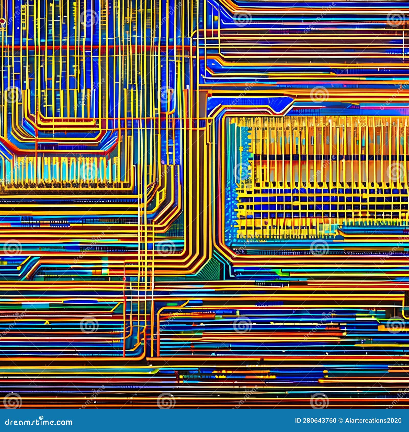 A Digital Glitch Effect Overlaying a Circuit Board Pattern, Symbolizing ...