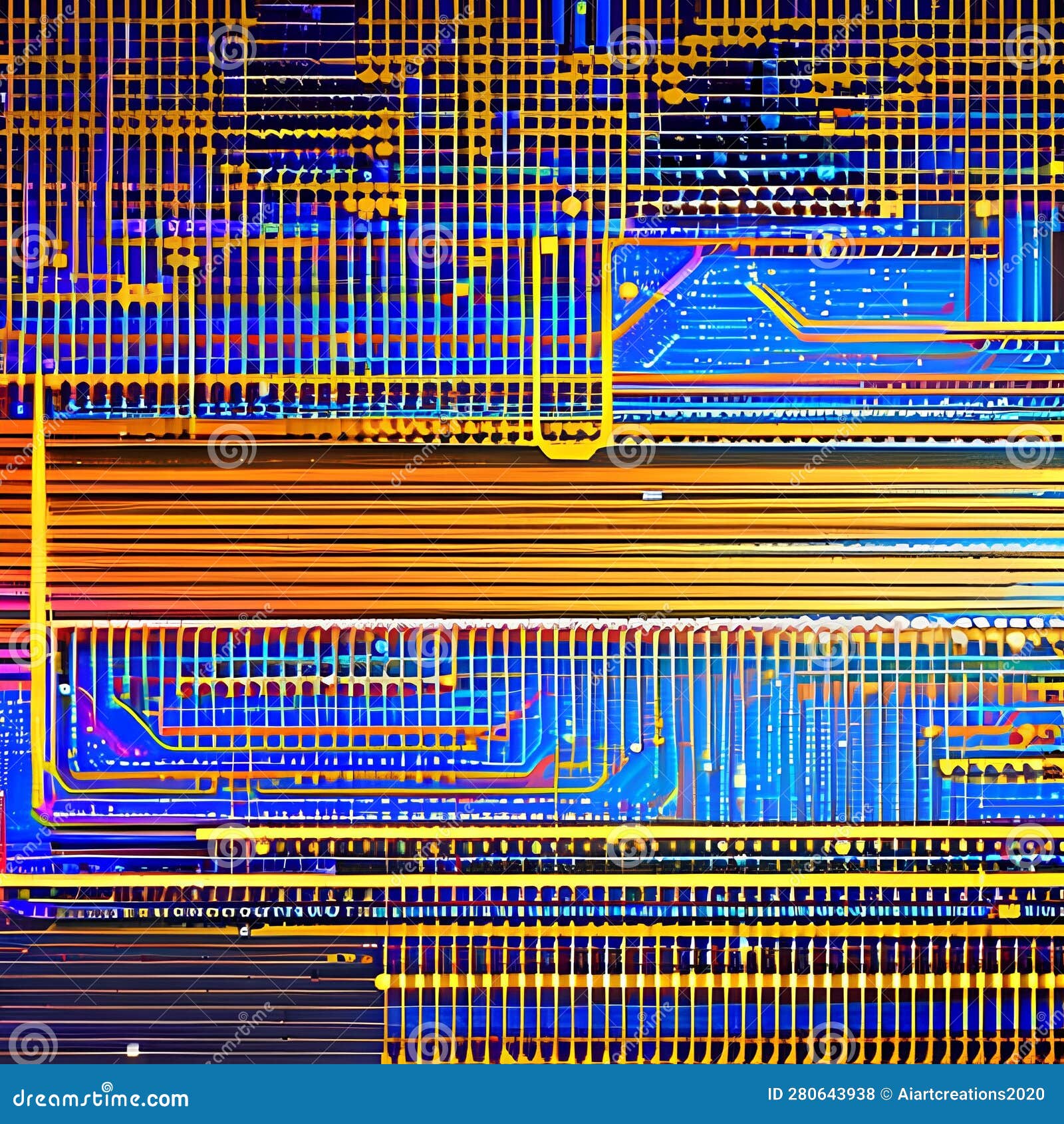 A Digital Glitch Effect Overlaying a Circuit Board Pattern, Symbolizing ...