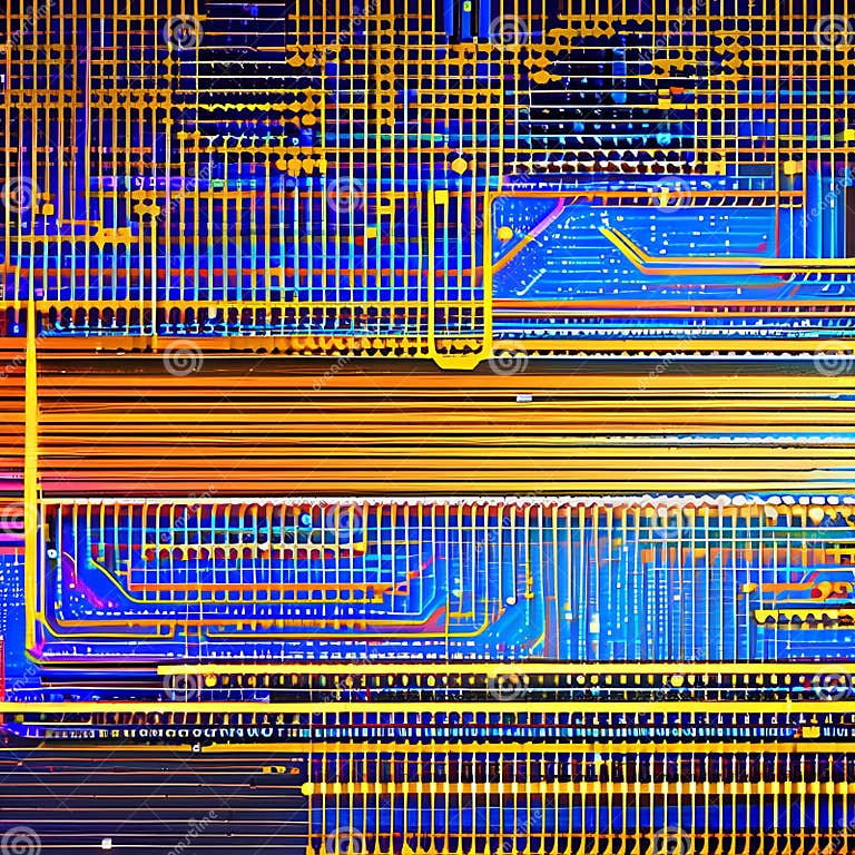 A Digital Glitch Effect Overlaying a Circuit Board Pattern, Symbolizing ...