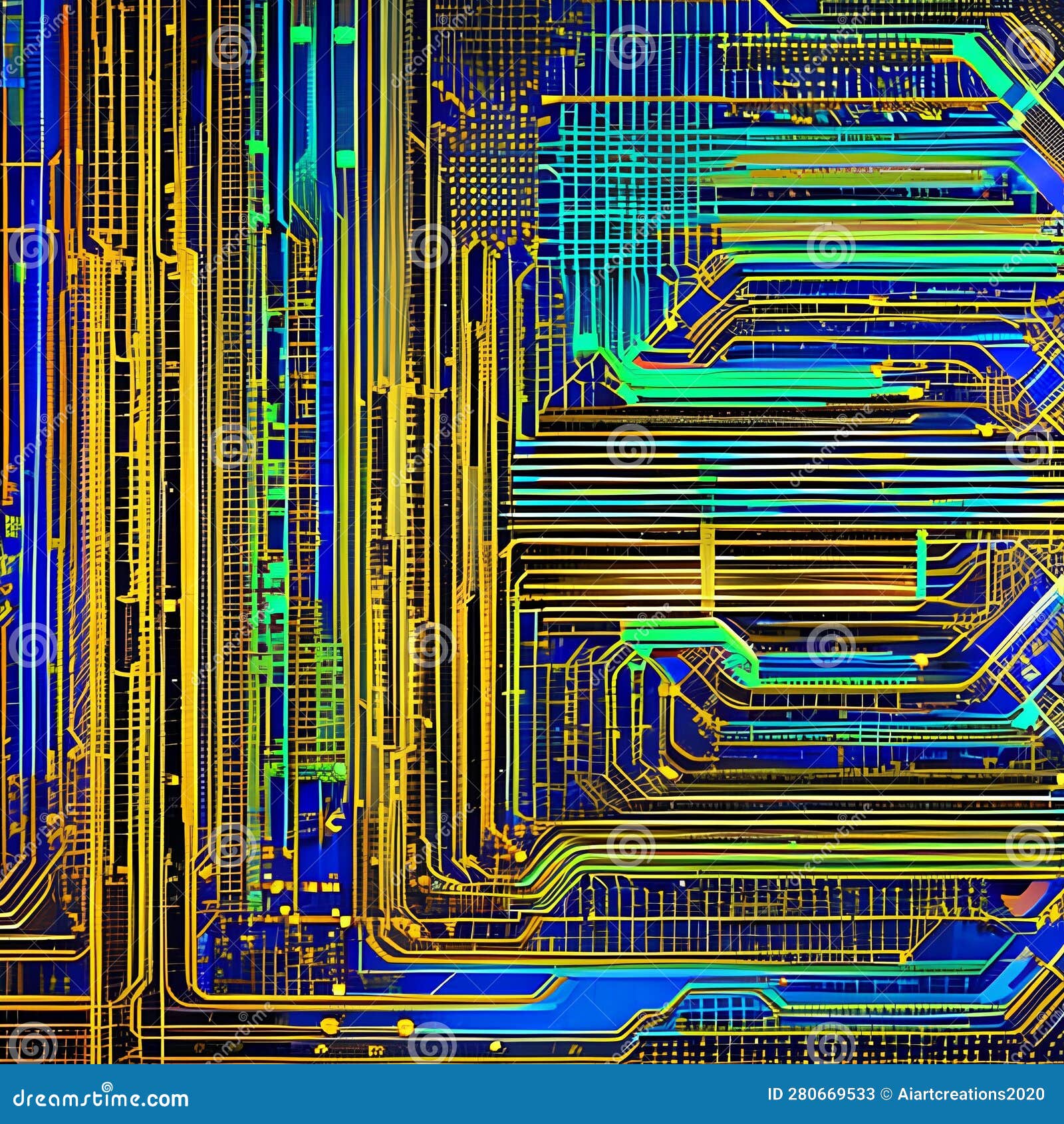 A Digital Glitch Effect Overlaying a Circuit Board Pattern, Symbolizing ...