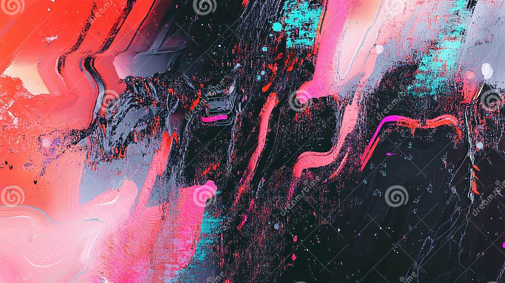 Digital Glitch Effects Frozen in Time Creating Pattern of Corrupted ...