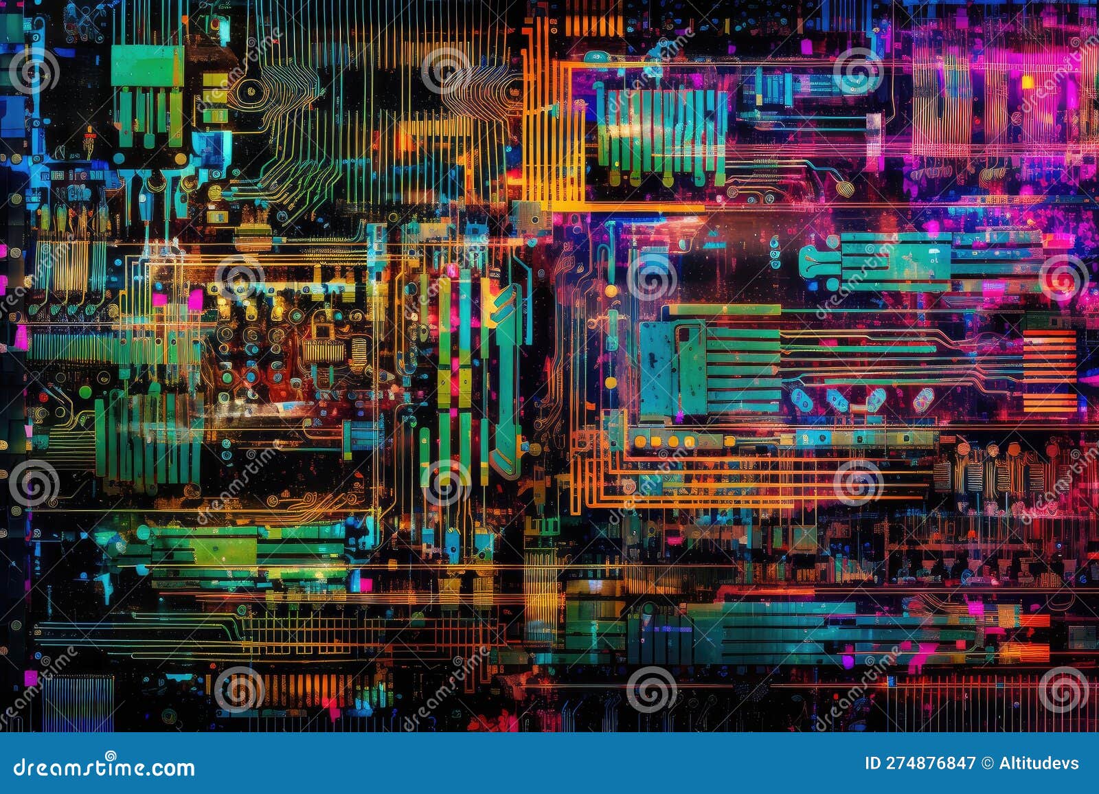 Digital Glitch, Showing the Inner Workings of a Computer or Electronic ...