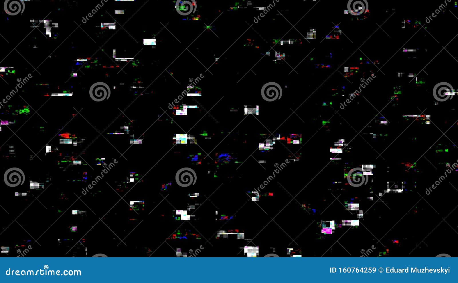 Retro Futuristic Video Signal Damage with Dead Pixels, Noise and ...