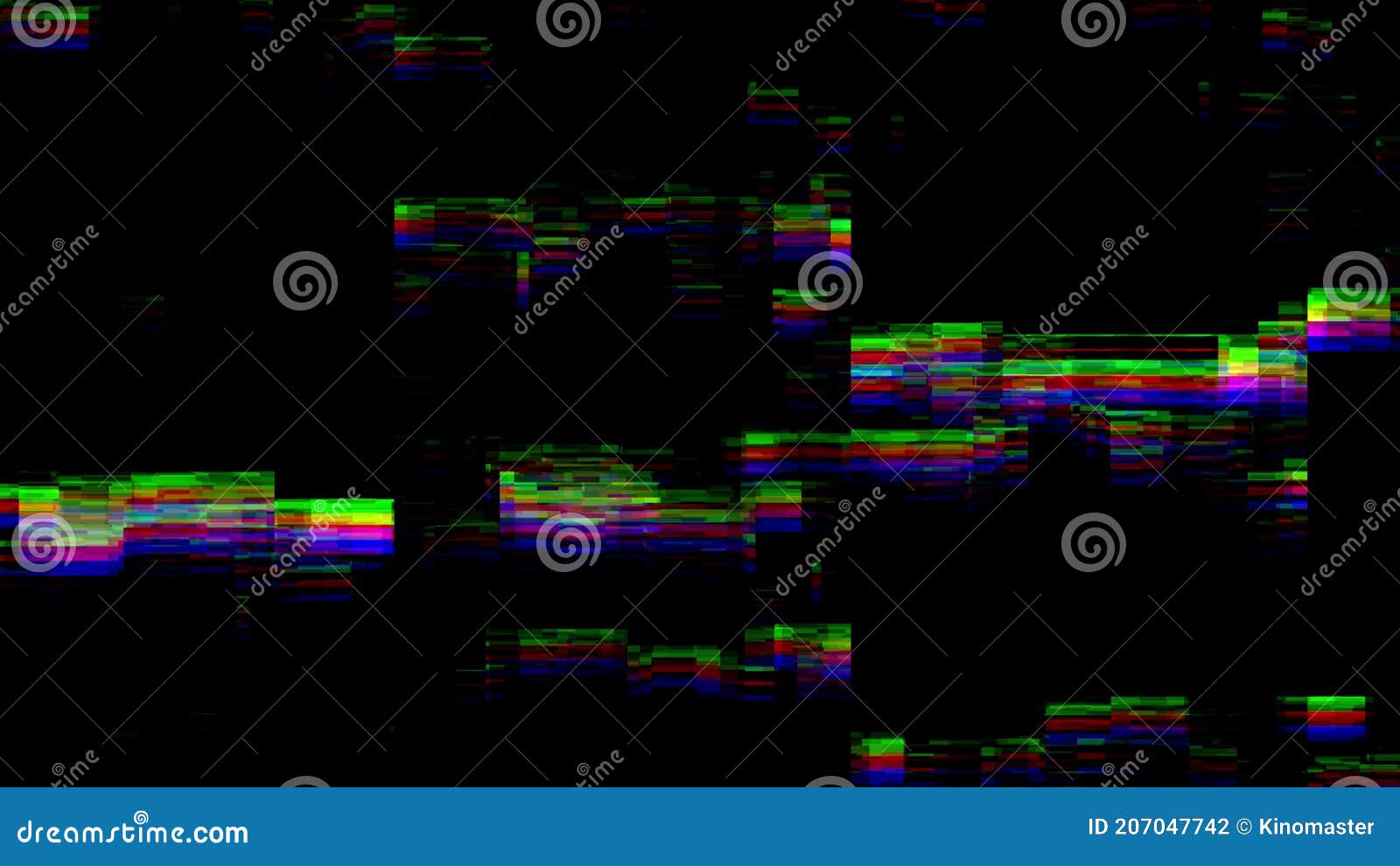 Digital Glitches Seamless Loop. Retro Futuristic Video Signal Damage ...