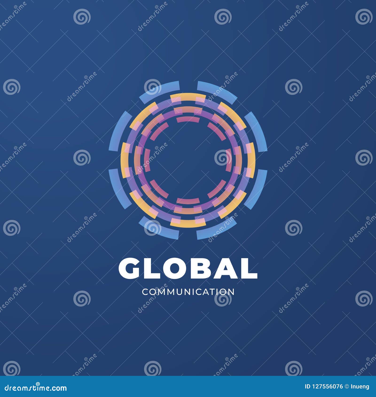 Digital Global Communication Logo Template. Stock Vector - Illustration ...