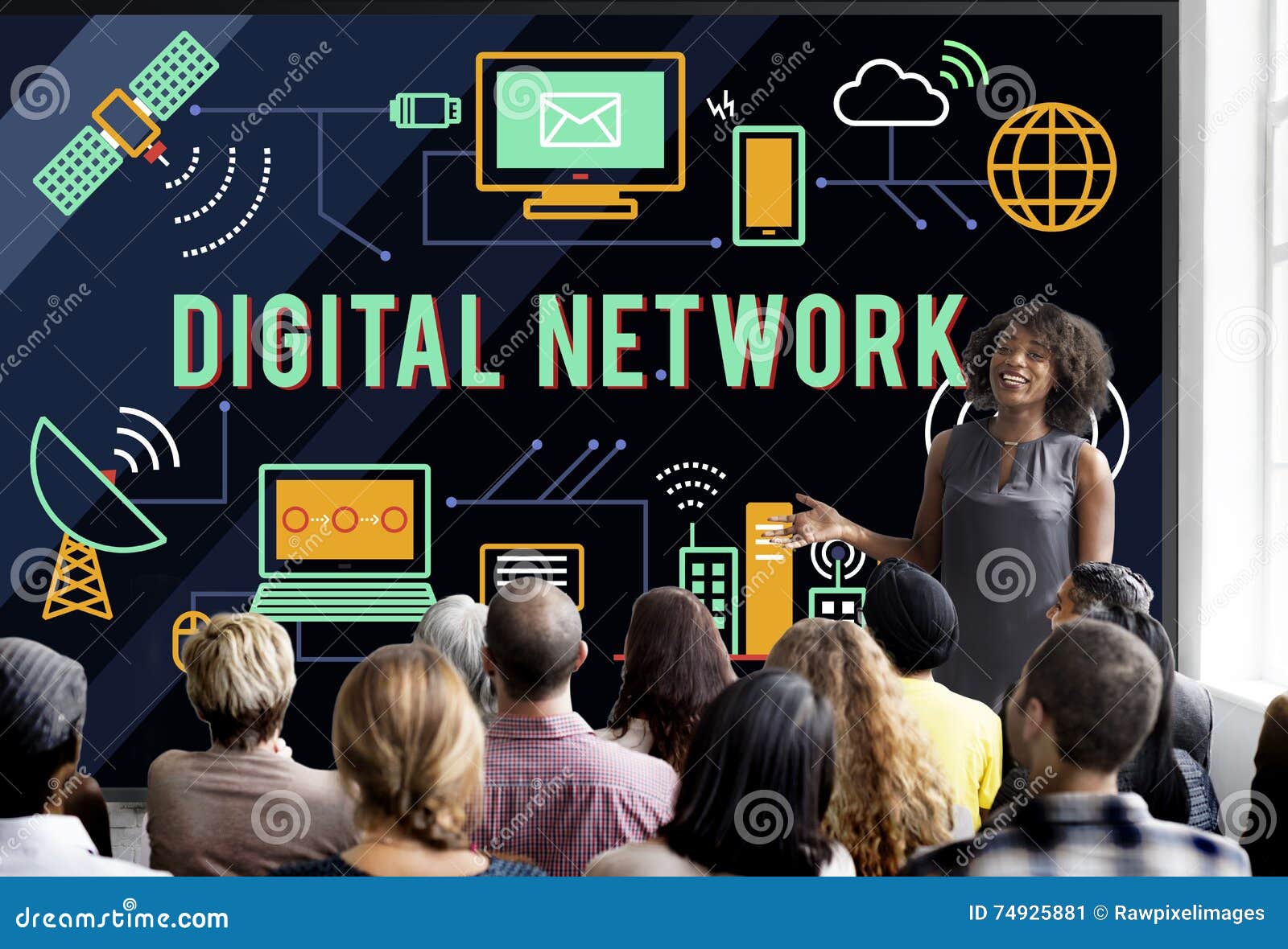 Digital Global Communication Transfer Network Online Cloud Concept ...