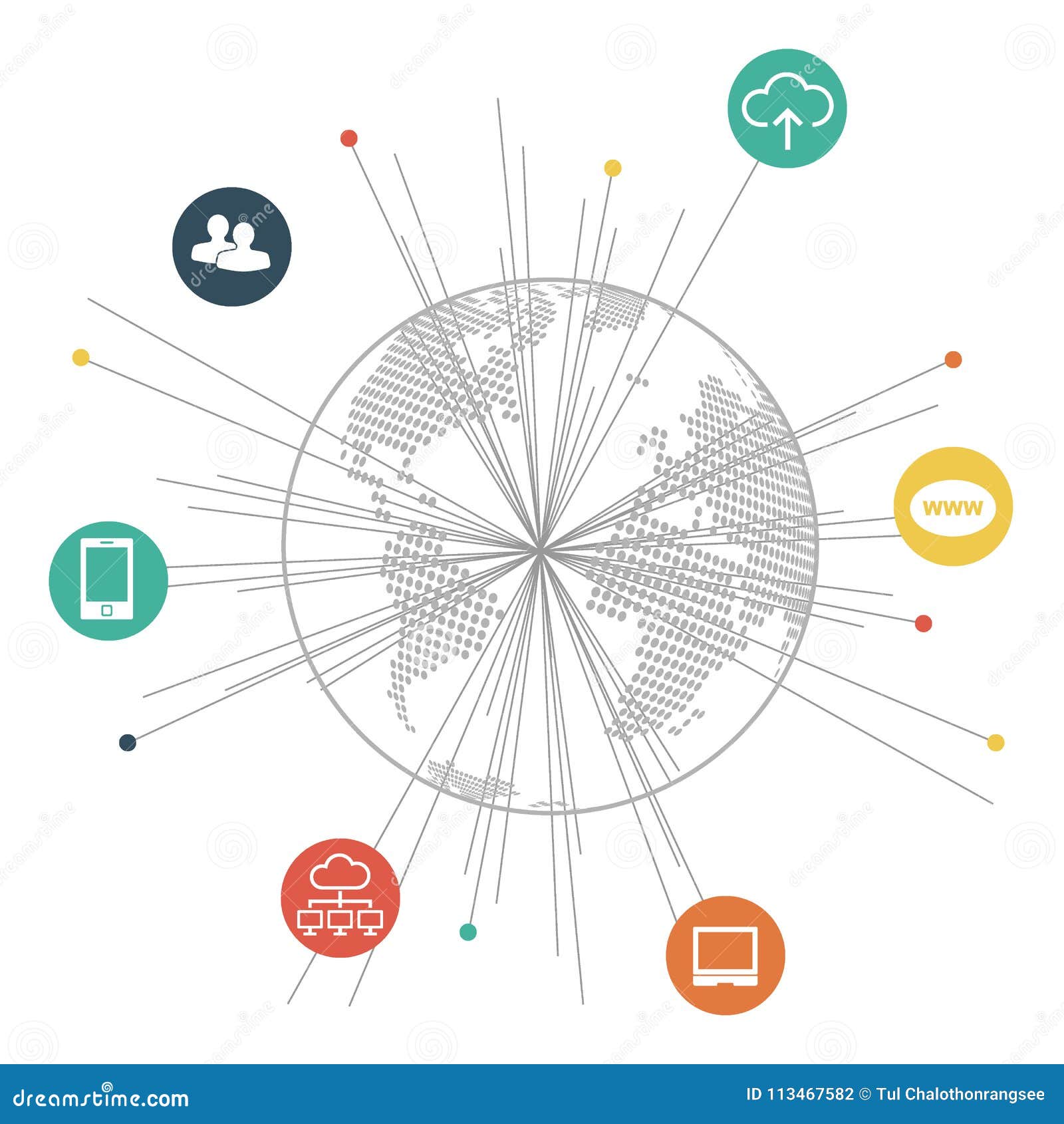 Digital global connect stock vector. Illustration of business - 113467582