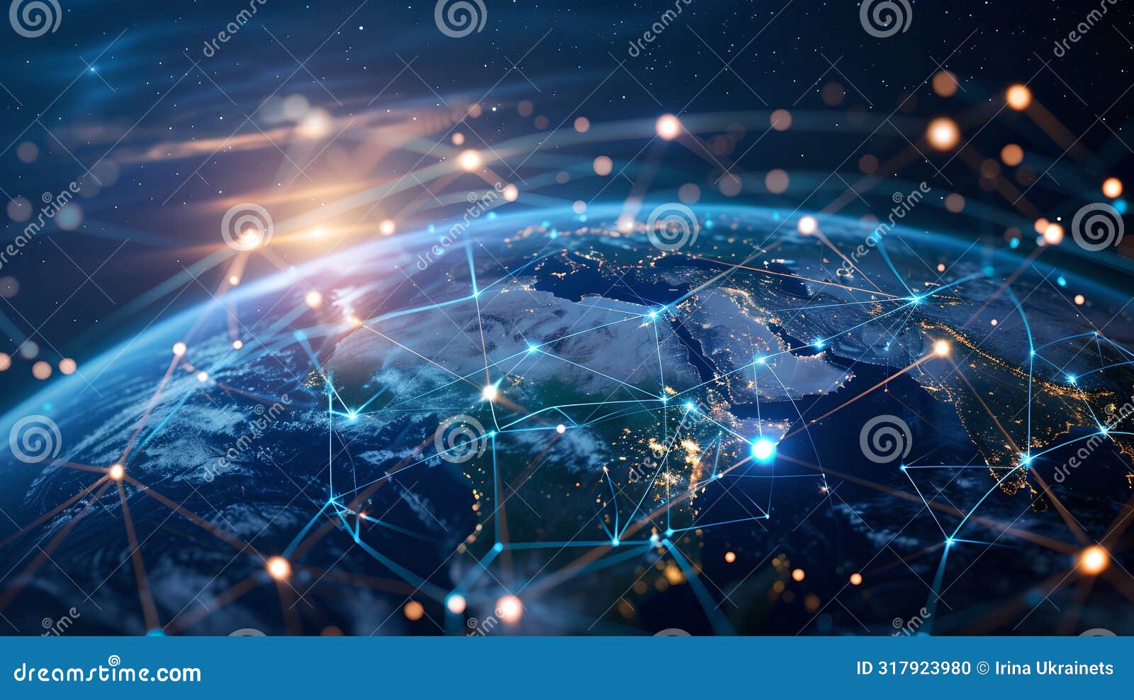 Digital Global Network Connectivity Concept. Technological Abstract ...
