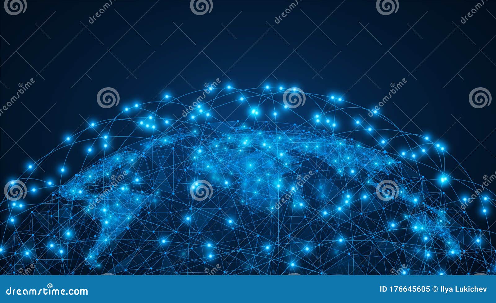 Digital Global Network. High-speed Data Transfer Technology Stock ...