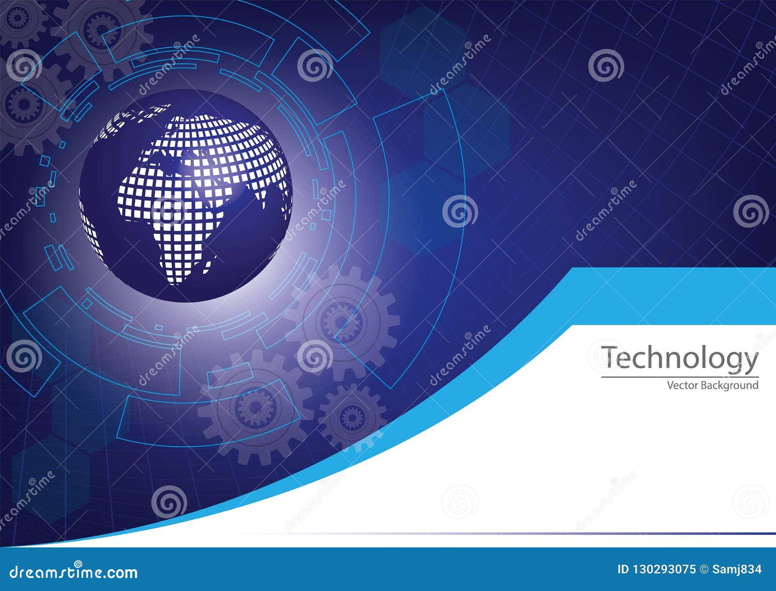 Digital Global Technology Background Stock Vector - Illustration of ...