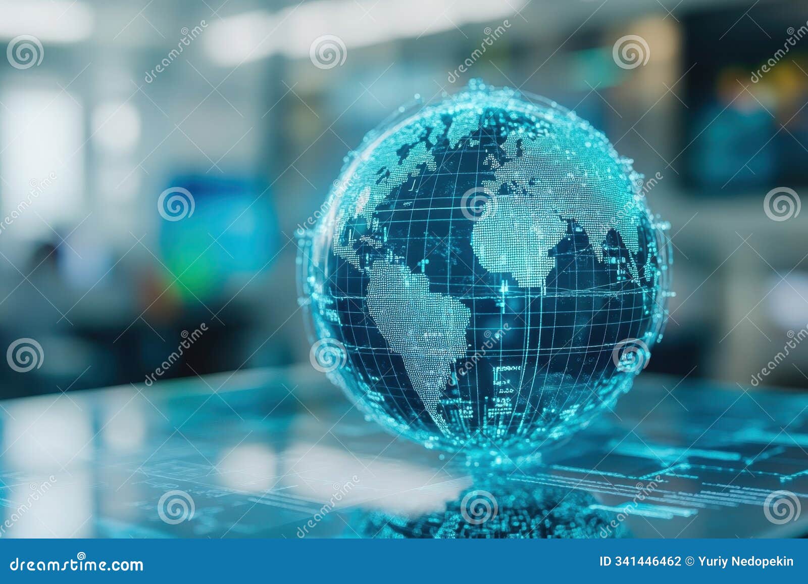 The Digital Globe Demonstrates Earth S Features and Data Analytics in a ...