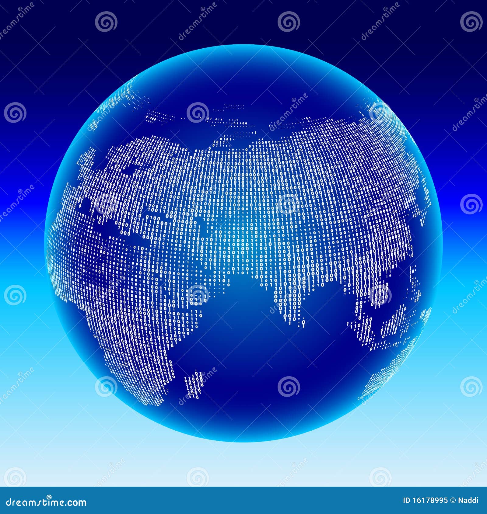 Digital Globe. Europe, Asia. Stock Vector - Illustration of code, white ...