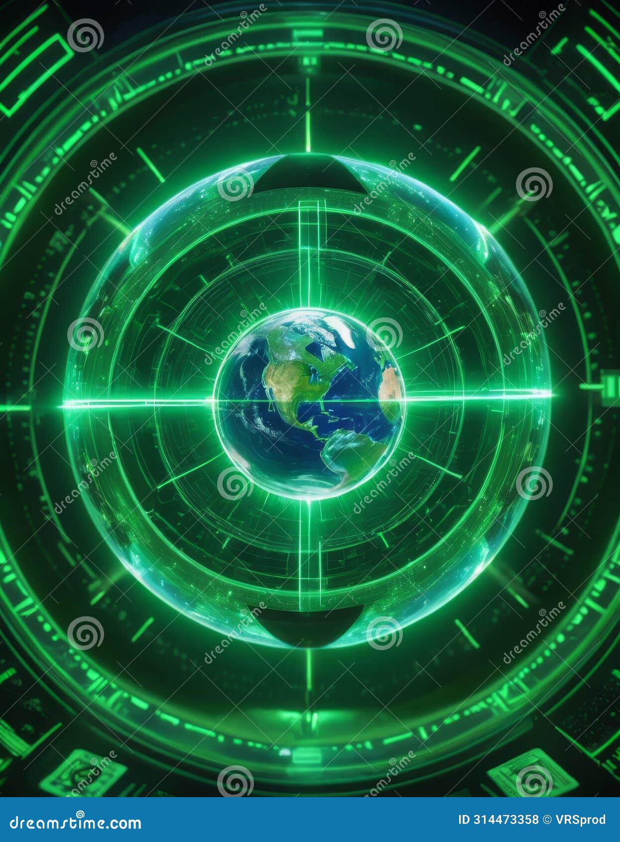 Digital Globe with Glowing Circuits Stock Photo - Image of binary ...