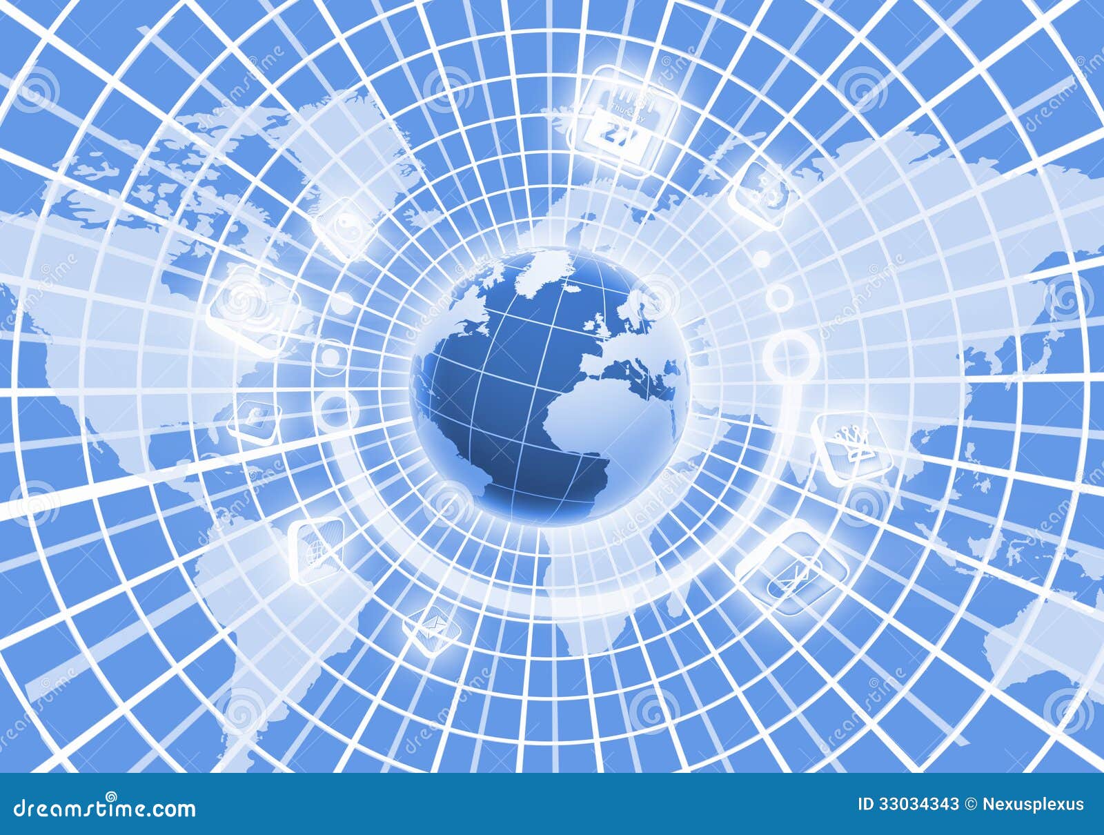Digital globe image stock illustration. Illustration of modern - 33034343