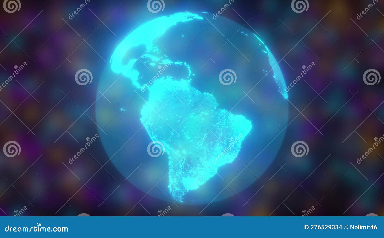 Digital glow Earth stock illustration. Illustration of dots - 276529334