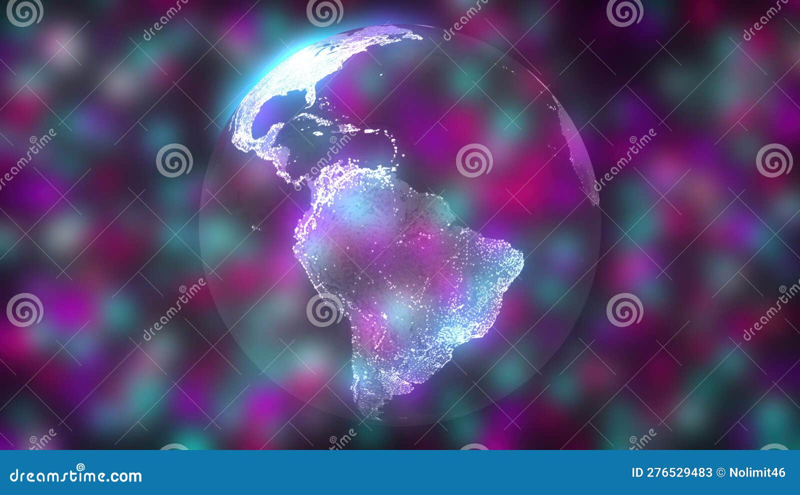 Digital glow Earth stock illustration. Illustration of city - 276529483