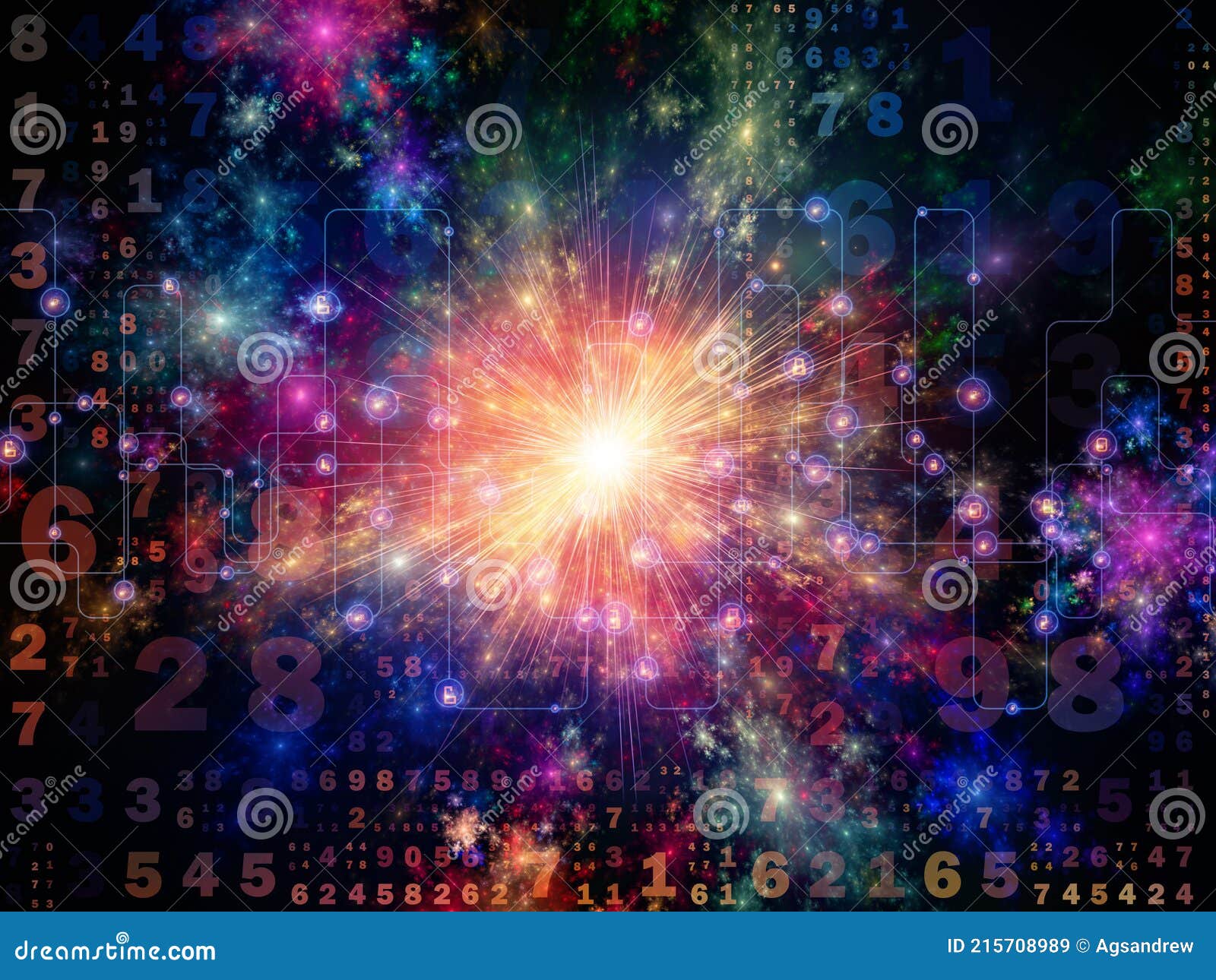 Digital Glow stock illustration. Illustration of reality - 215708989