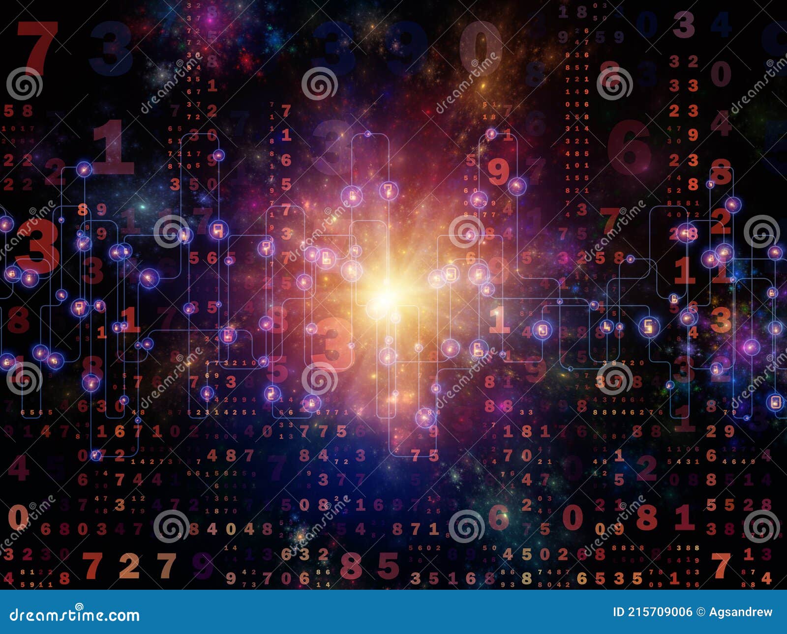 Digital Glow stock illustration. Illustration of development - 215709006