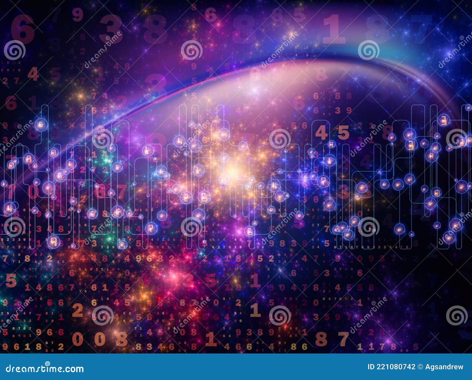 Digital Glow stock illustration. Illustration of illuminate - 221080742