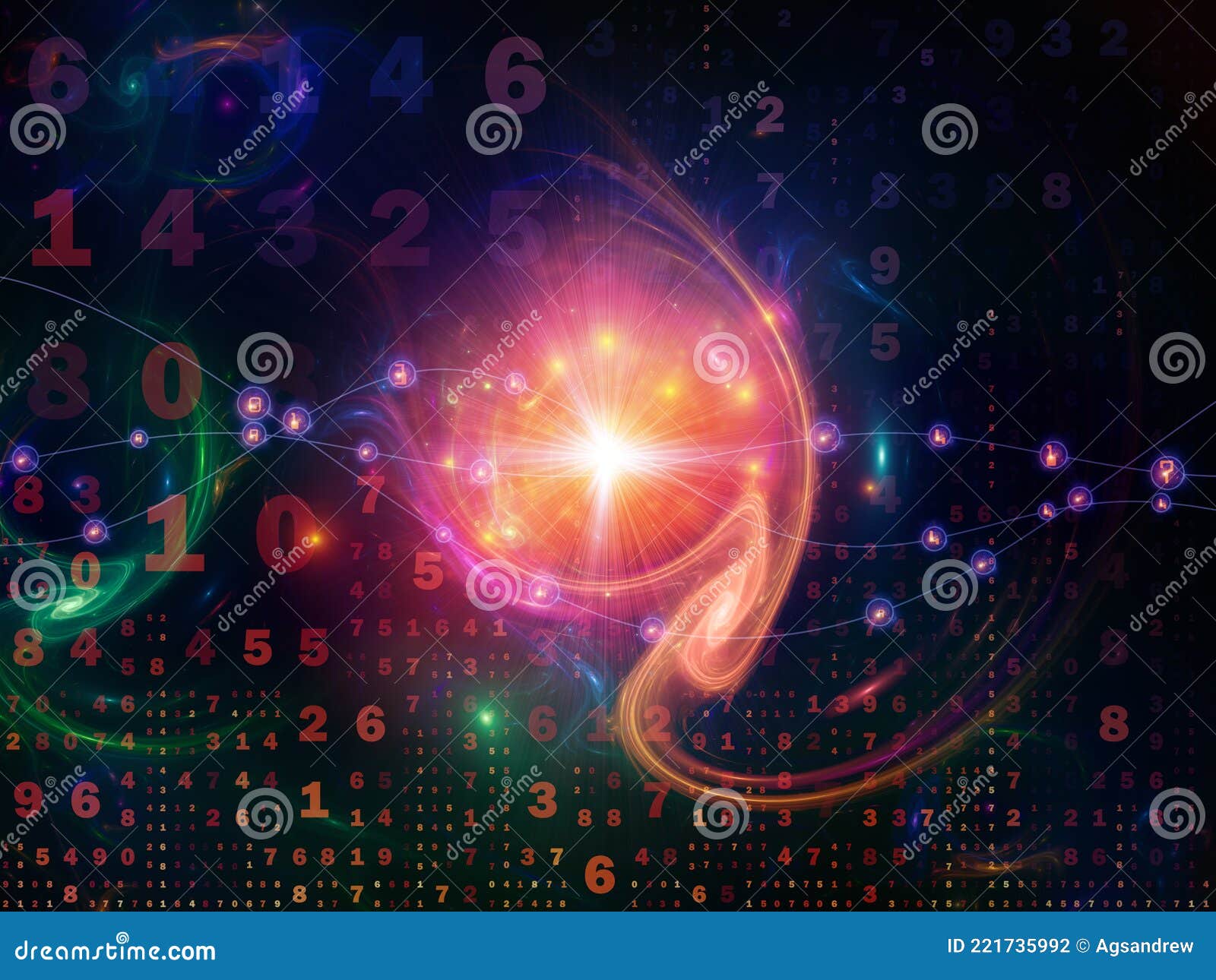 Digital Glow stock illustration. Illustration of logic - 221735992