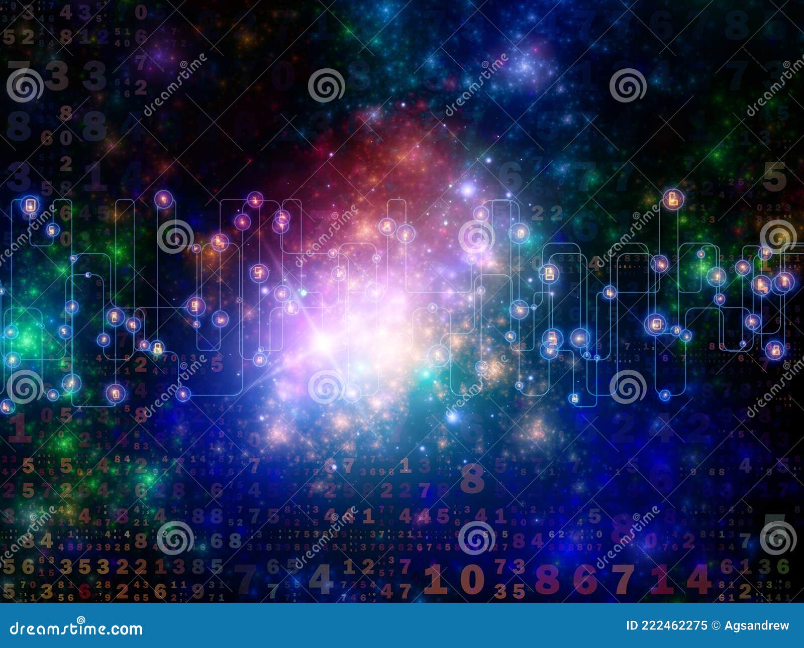 Digital Glow stock illustration. Illustration of symbol - 222462275