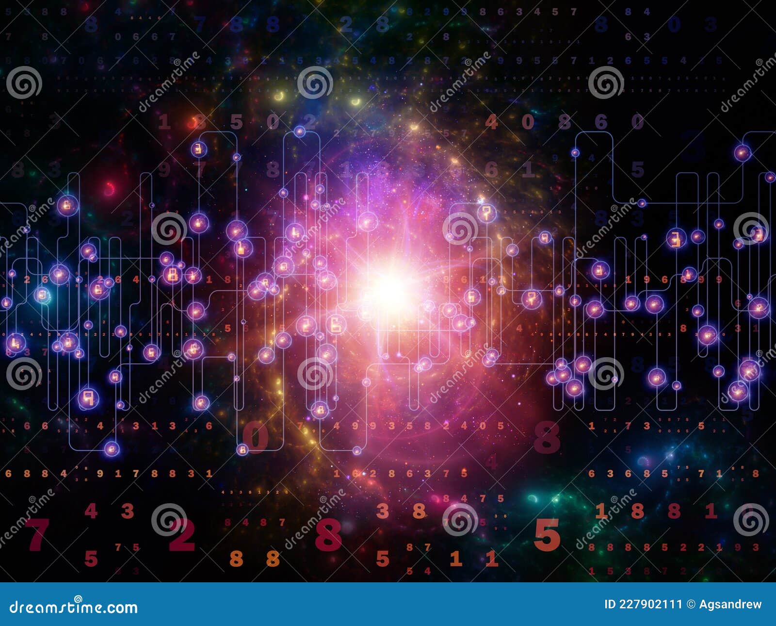 Digital Glow stock illustration. Illustration of shine - 227902111