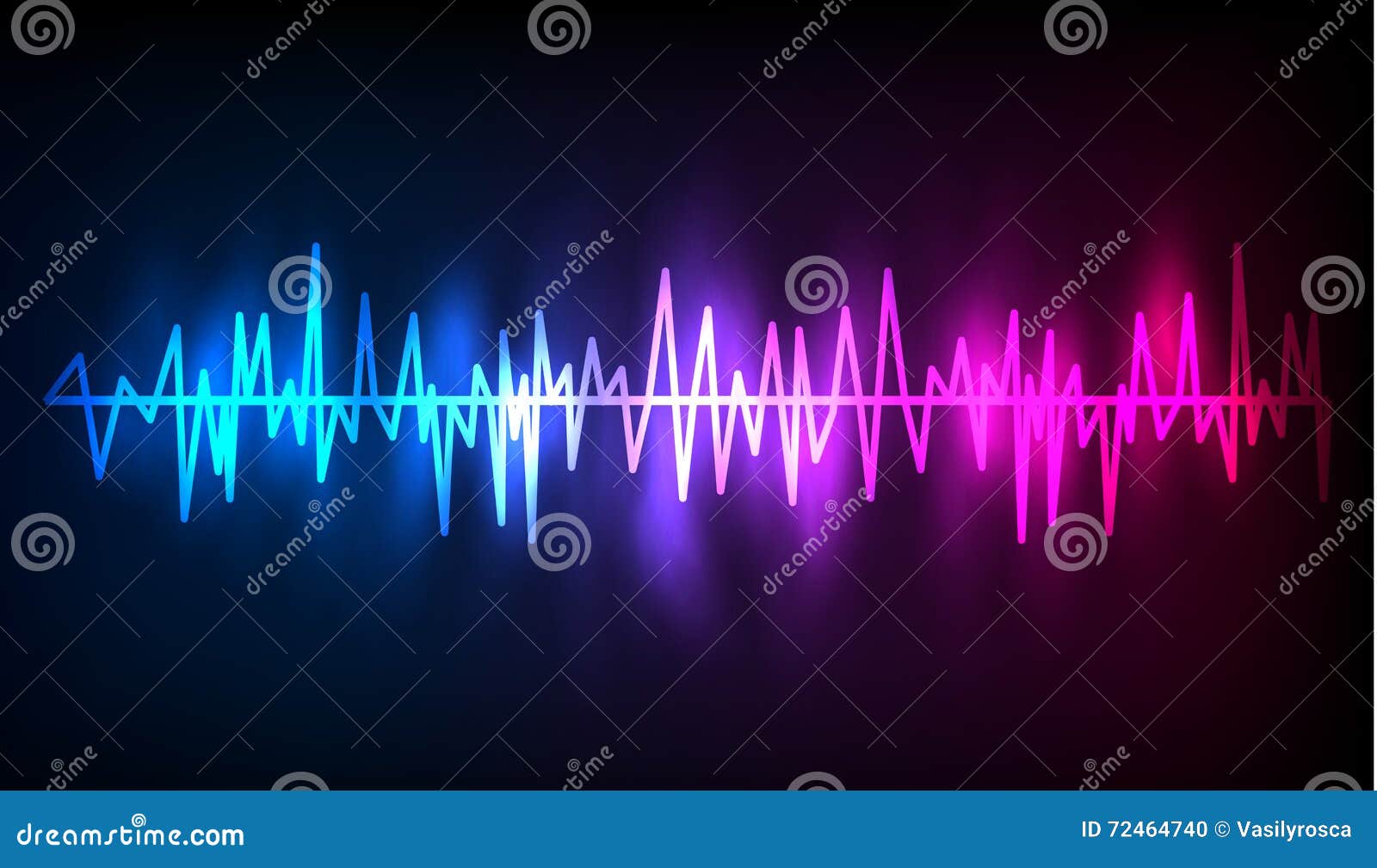 Digital Glowing Colorful Equalizer. Vector Illustration. Stock ...