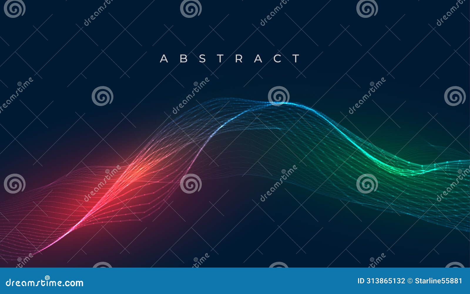Digital Glowing Colorful Wavy Lines Background Design Stock Vector ...
