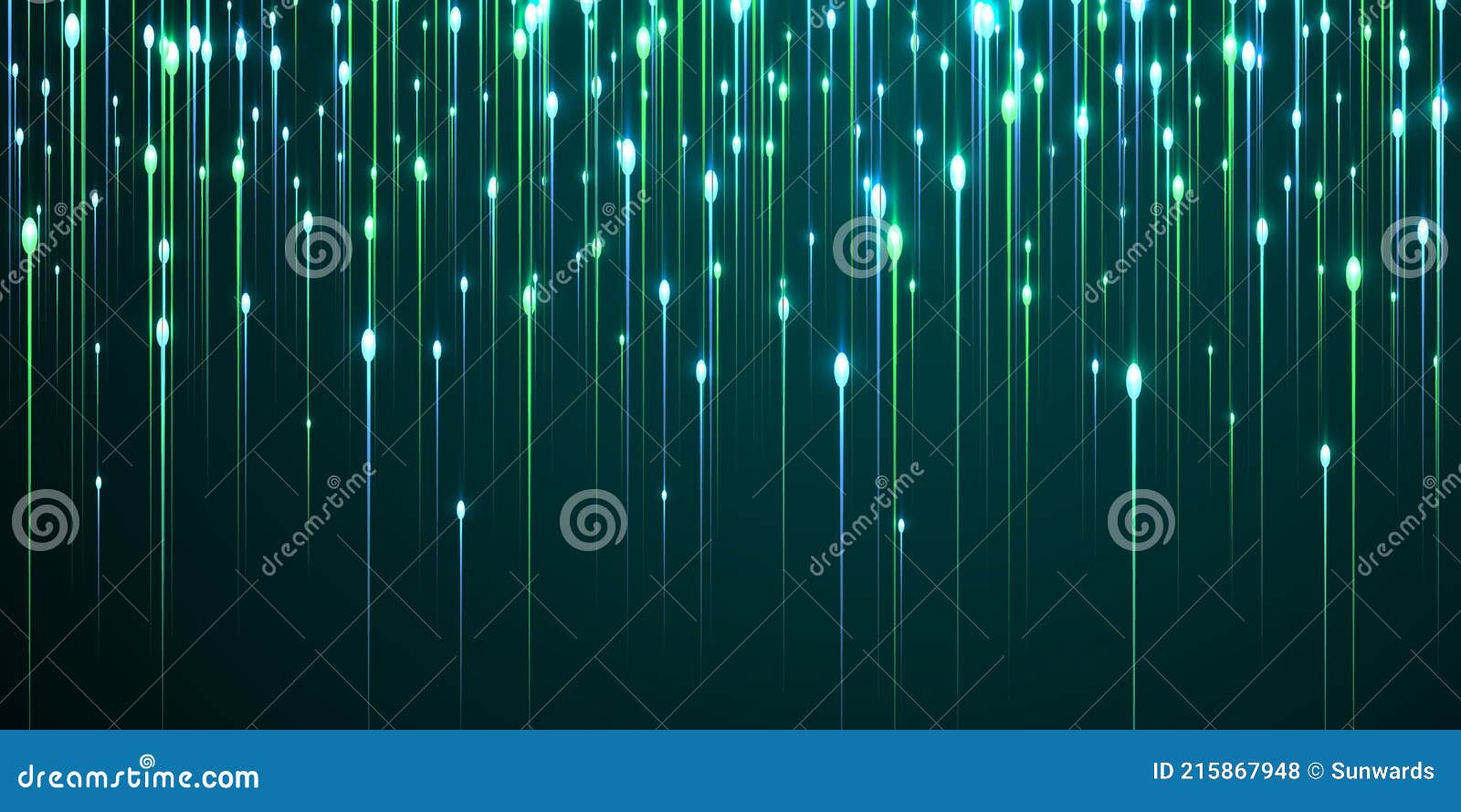 Digital Glowing Line Beams Data Flows Concept Stock Vector ...