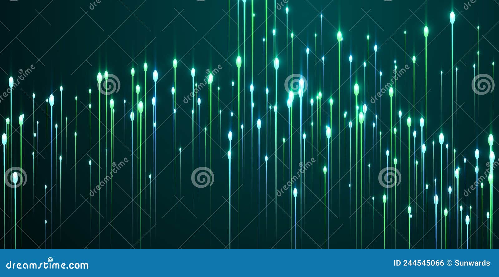 Digital Glowing Line Rays Data Flows Vector. Stock Vector ...