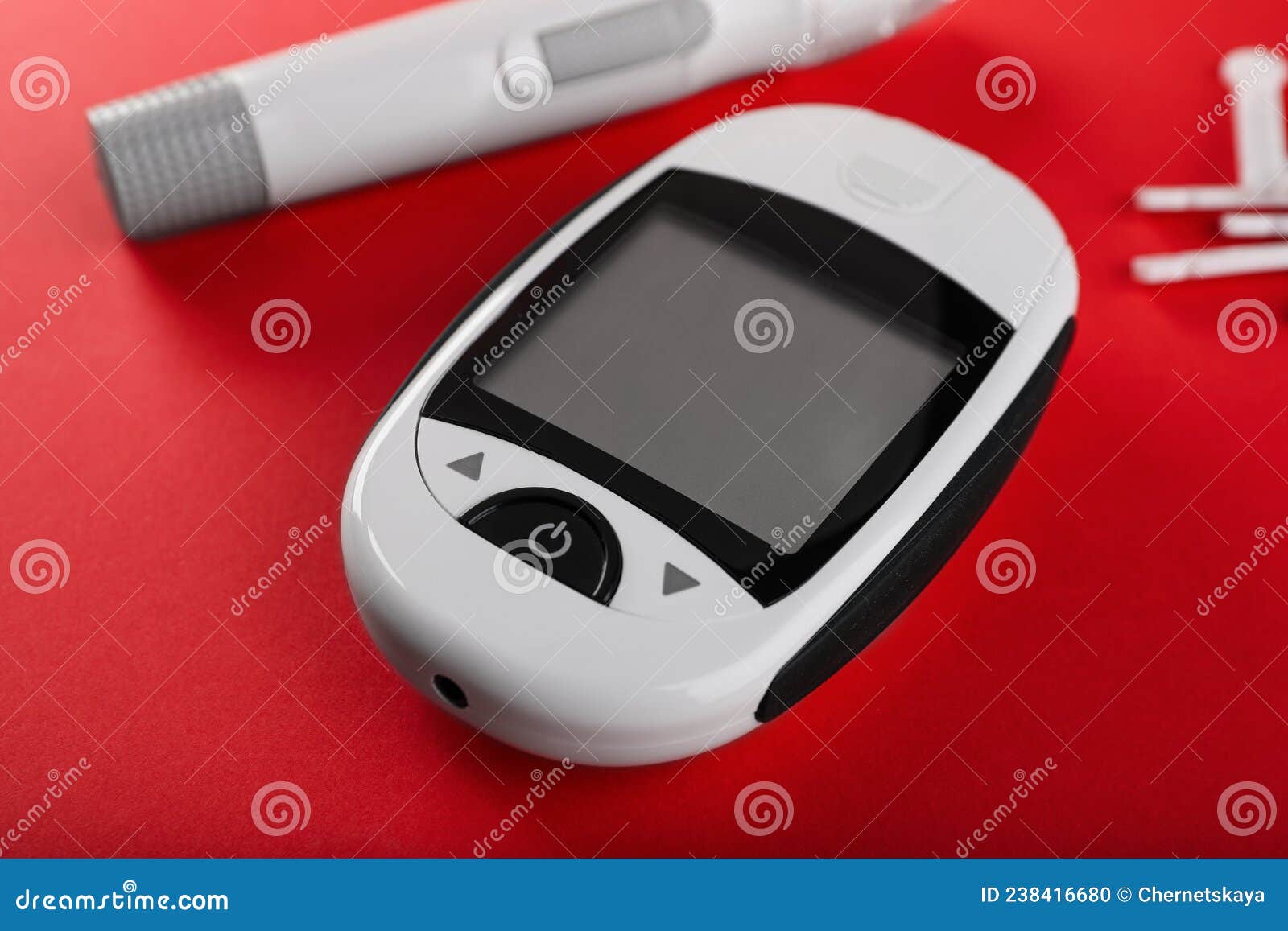 Lancets For Glucometer On A Blue Background. Diabetes Stock Image ...