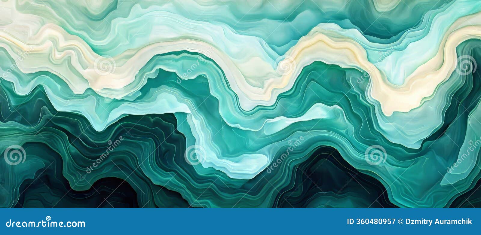 Digital Gradient Over Oceanic Green Wave Texture, with Space for Custom ...