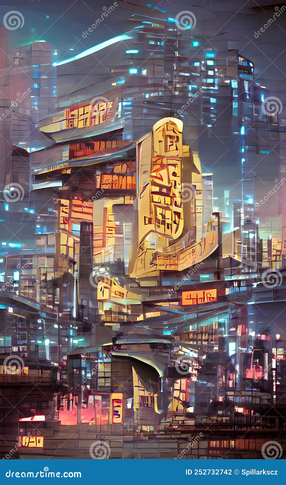 Digital Graffiti City Illustration Collaboration with Wombo Artificial ...