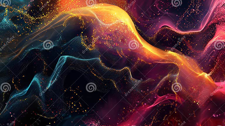 Digital Graphic Abstract Background for Technological Processes, Neural ...