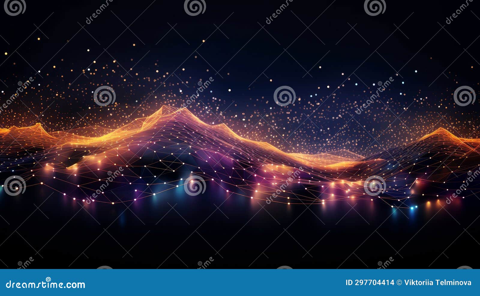 Digital Graphic Abstract Background for Technological Processes, Neural ...