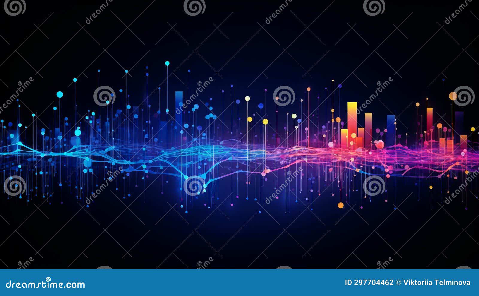 Digital Graphic Abstract Background for Technological Processes, Neural ...