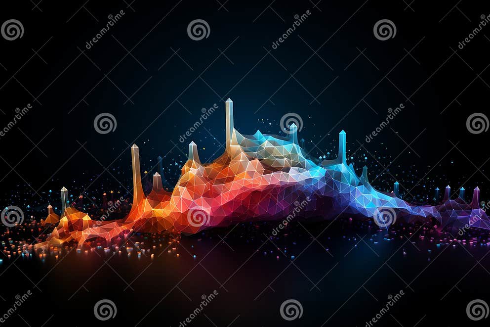 Digital Graphic Abstract Background for Technological Processes, Neural ...