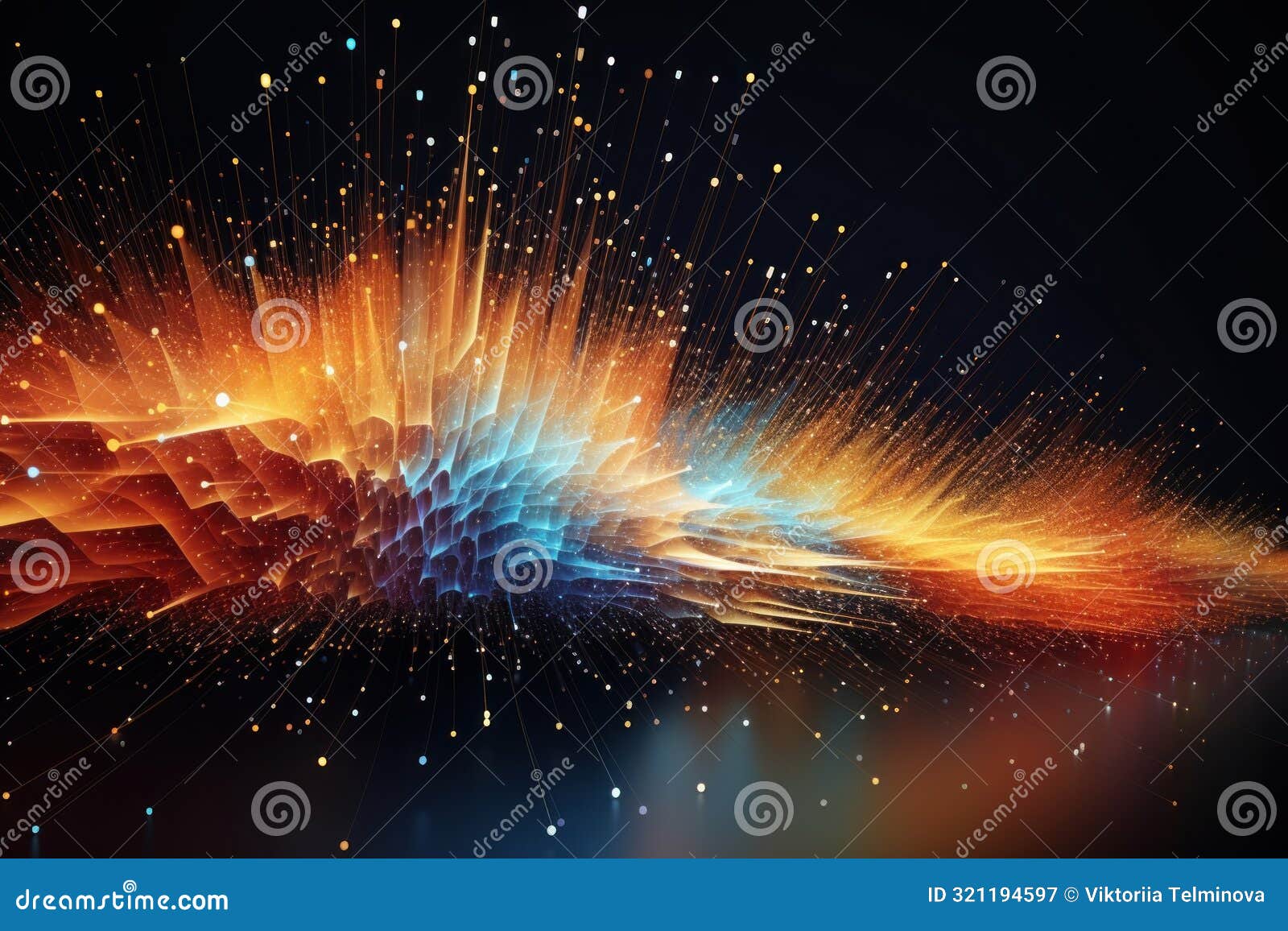 Digital Graphic Abstract Background for Technological Processes, Neural Networks, Digital Data ...