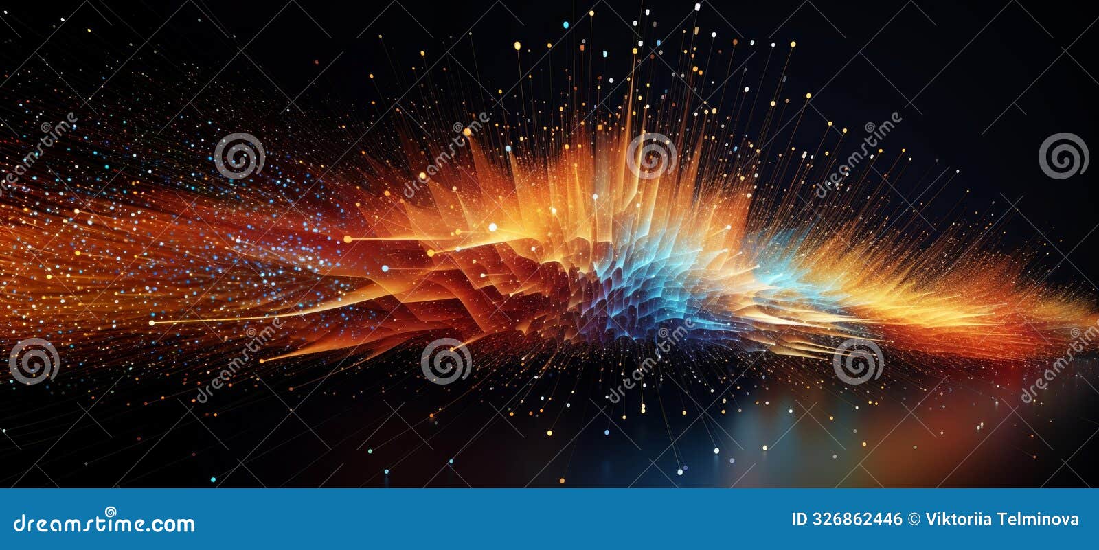 Digital Graphic Abstract Background for Technological Processes, Neural Networks, Digital Data ...