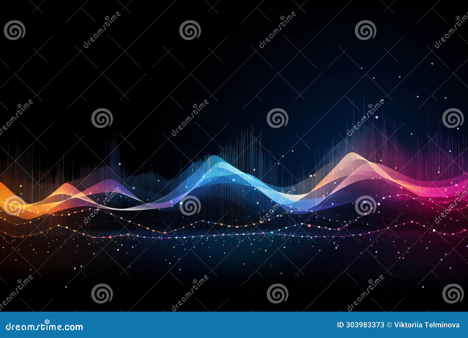 Digital Graphic Abstract Background for Technological Processes, Neural Networks, Digital Data ...