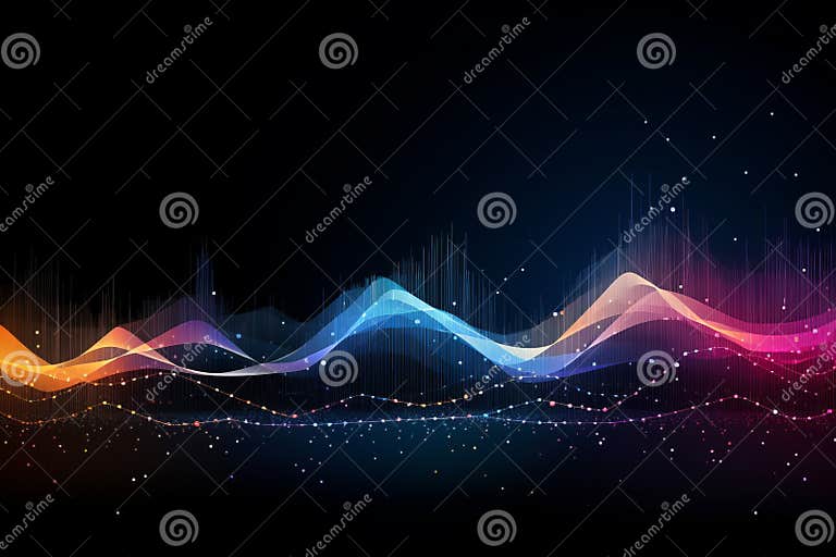 Digital Graphic Abstract Background for Technological Processes, Neural ...
