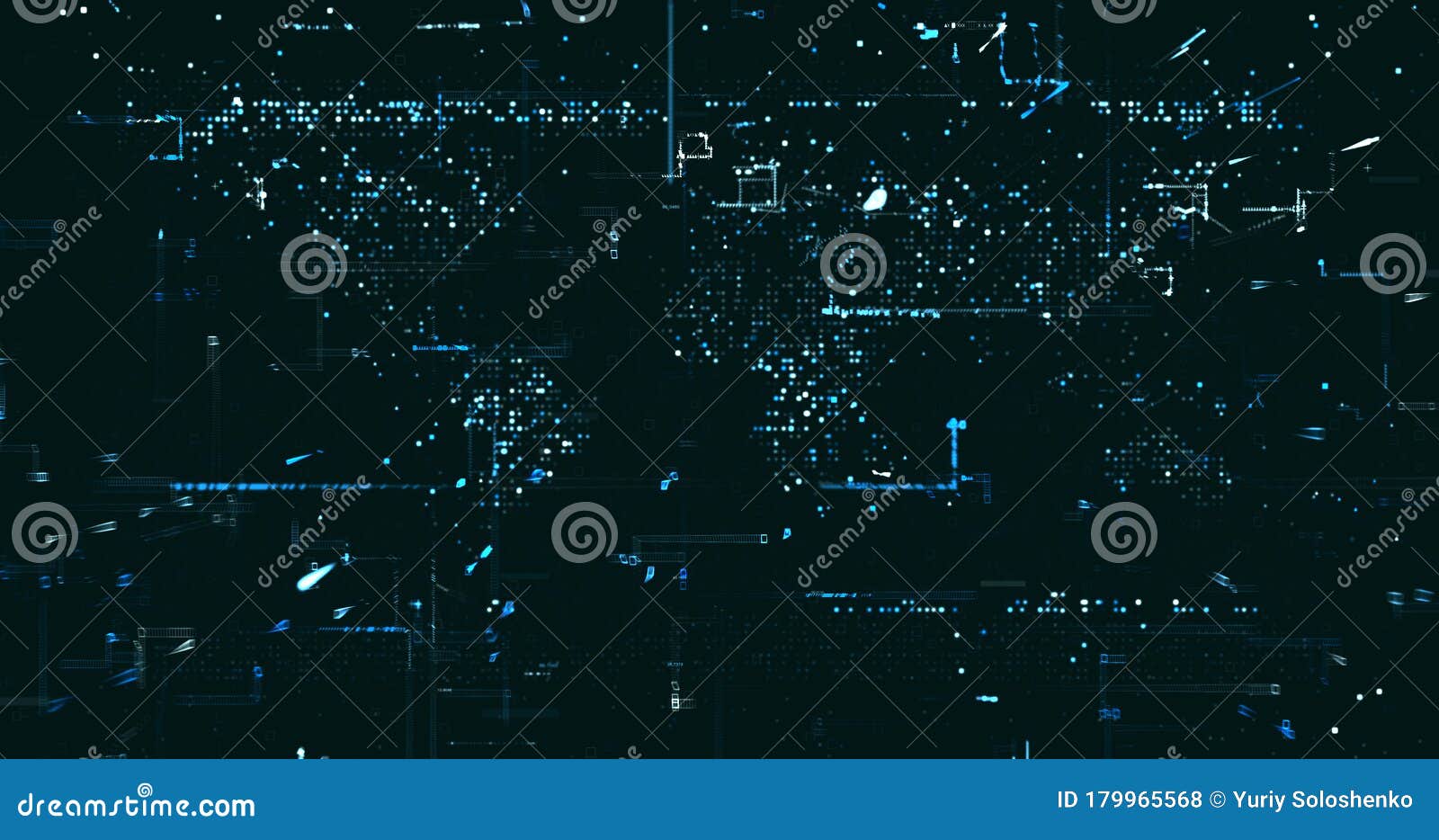 Abstract Digital Network Data Background, 3D Rendering Stock ...