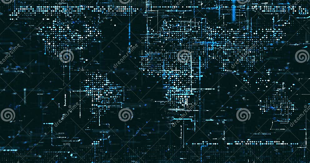 Abstract Digital Network Data Background, 3D Rendering Stock ...
