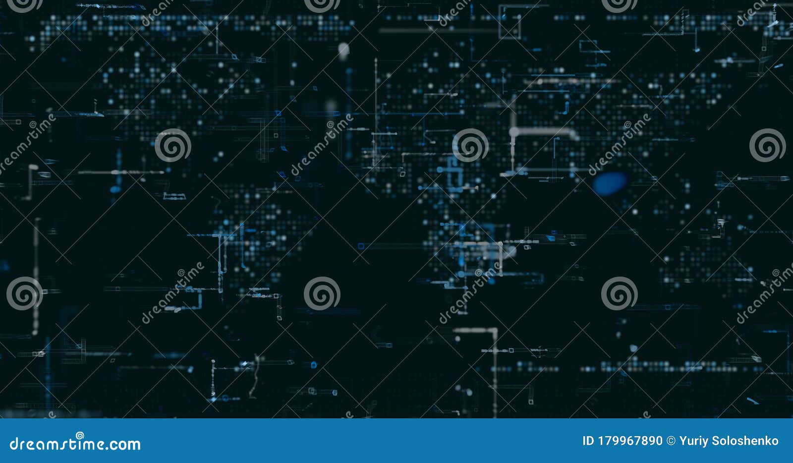 Abstract Digital Network Data Background, 3D Rendering Stock ...