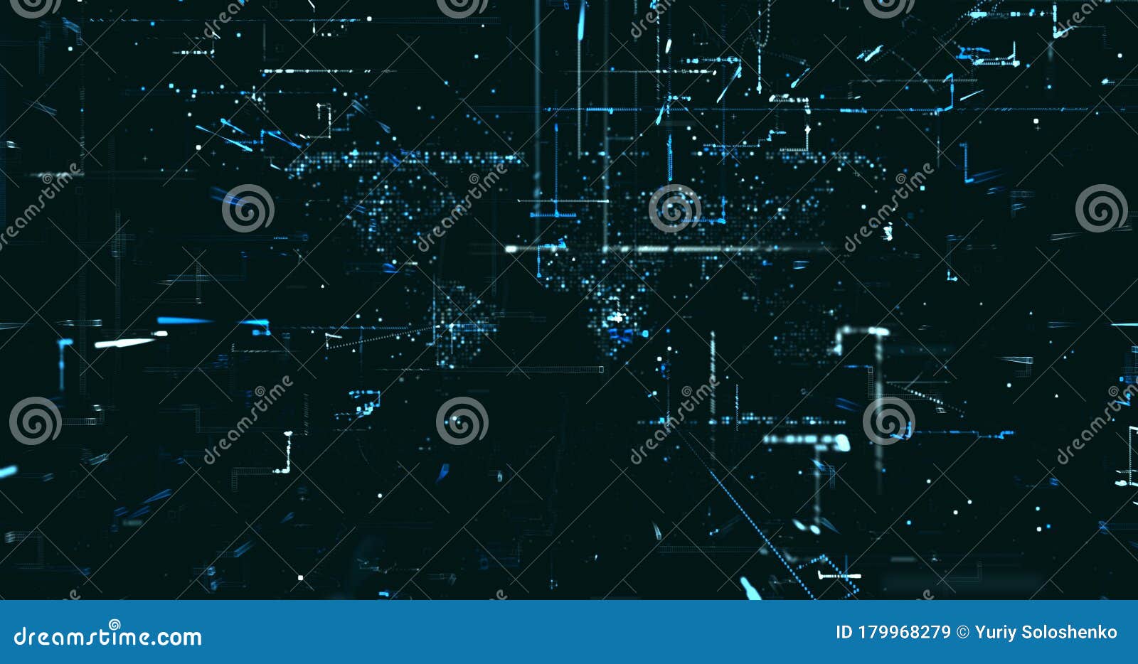 Abstract Digital Network Data Background, 3D Rendering Stock ...