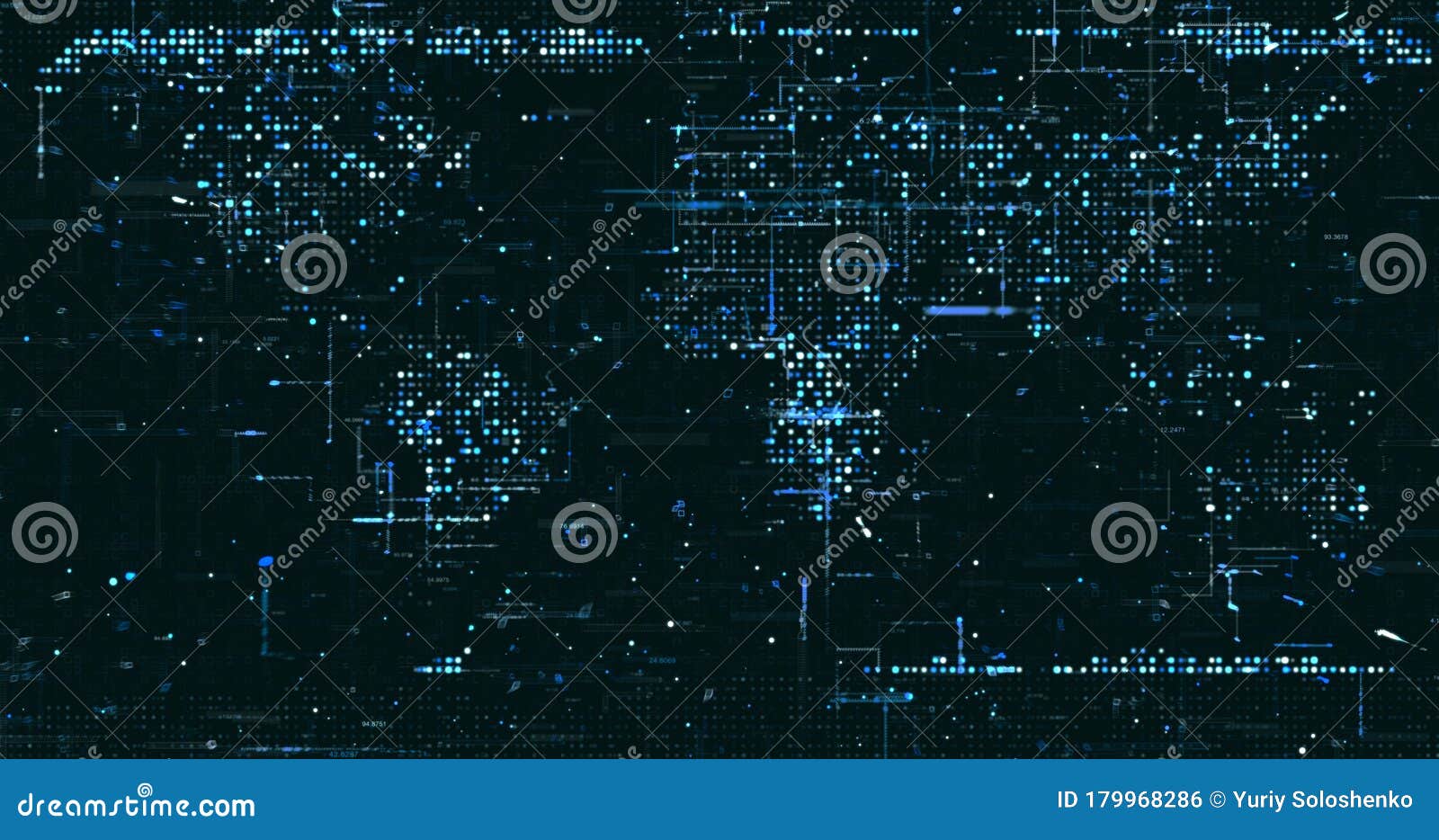 Abstract Digital Network Data Background, 3D Rendering Stock ...